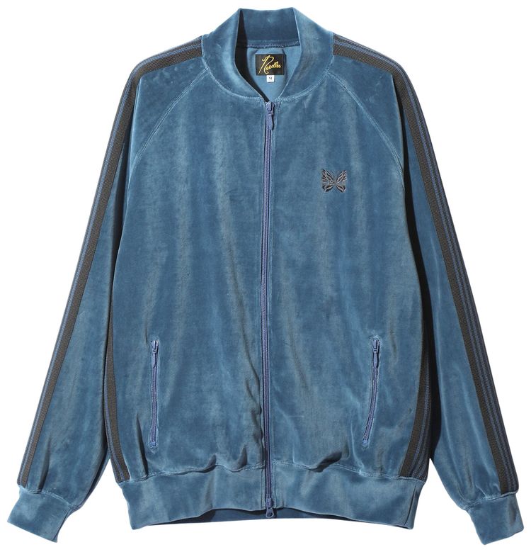 Buy Needles R.C. C/PE Velour Track Jacket 'Smoke Blue' - NS251 B SMOK ...