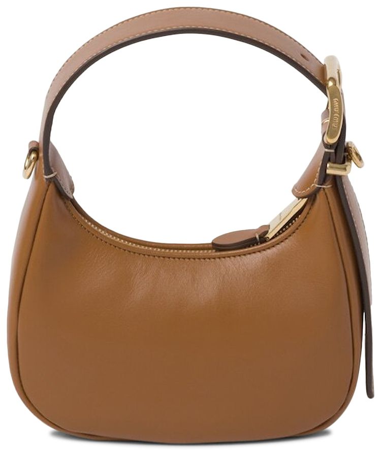 Buy Miu Miu Wander Matelassé Nappa Leather Mini Hobo Bag 'Caramel' - 5BP084V 000 2E6Y F098L | GOAT
