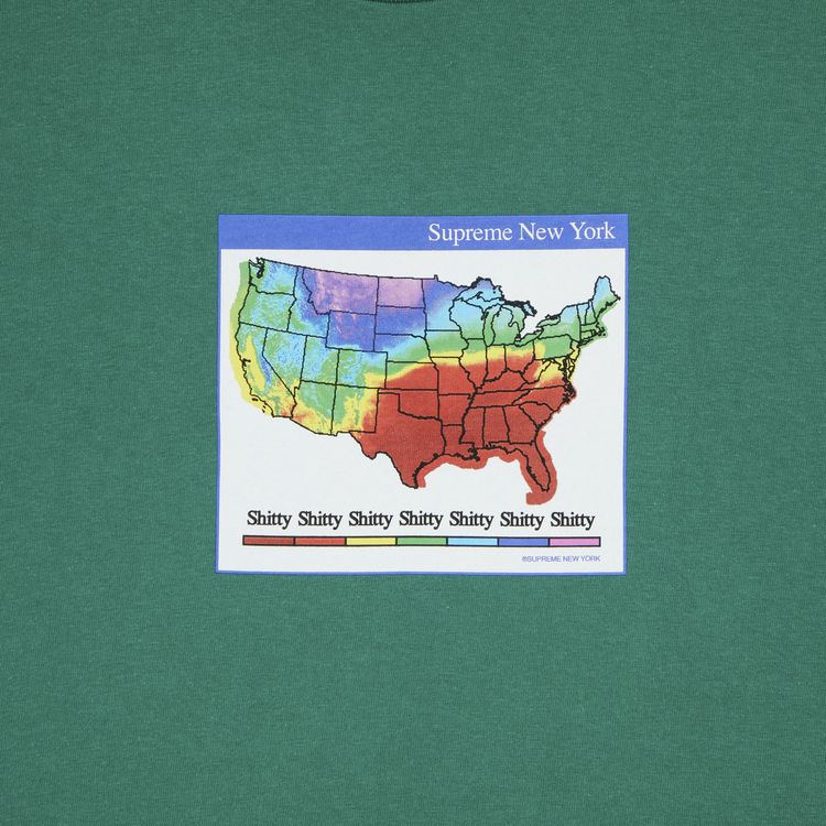 Buy Supreme Weather Tee 'Light Pine' - FW23T29 LIGHT PINE | GOAT