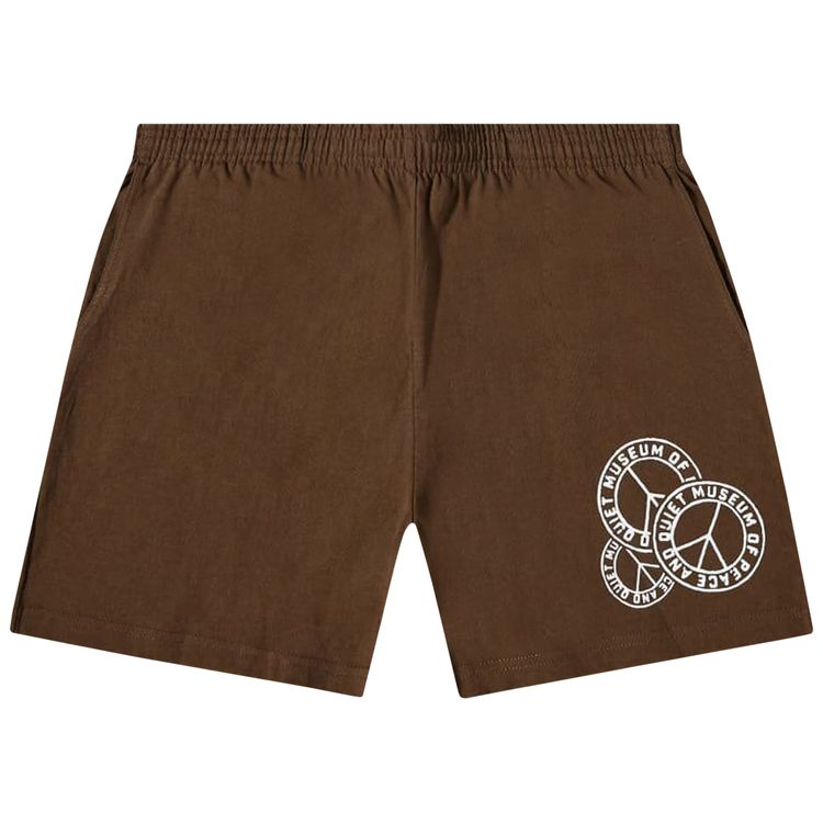 Buy Museum of Peace & Quiet Badge Sweatshorts 'Brown' - MOPQ SS23 17 ...