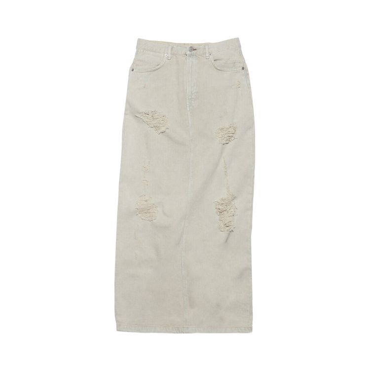 Buy Acne Studios Distressed Denim Skirt 'Beige/Grey' - AF0373 GOAT BEIG ...