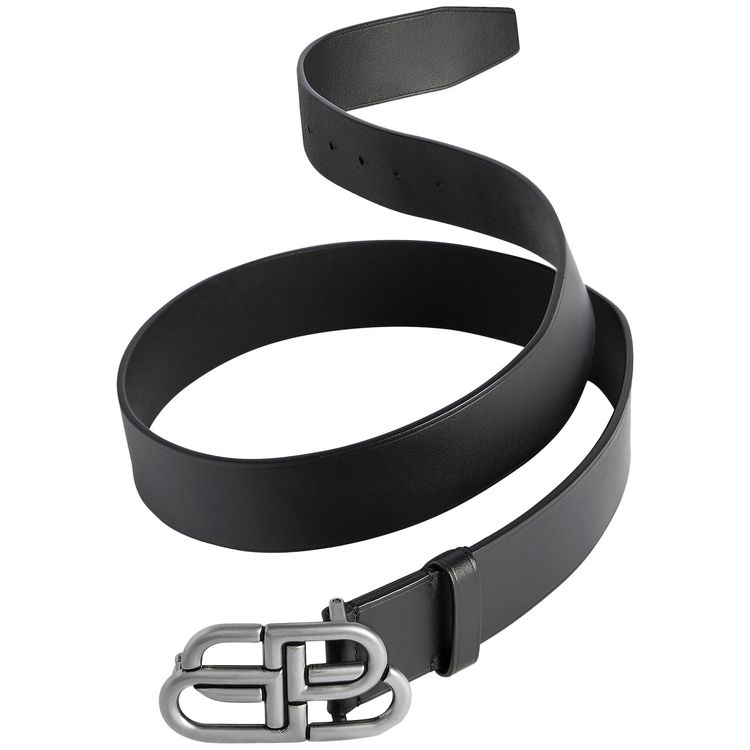 Buy Balenciaga BB Buckle Belt 'Black' - 674181 1CH0B 1000 | GOAT