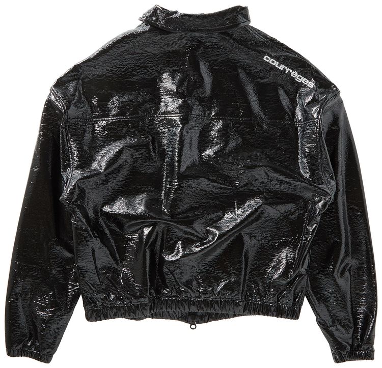 Buy Courrèges Light Vinyl Tracksuit Jacket 'Black' - 323CVE039VY0016 | GOAT