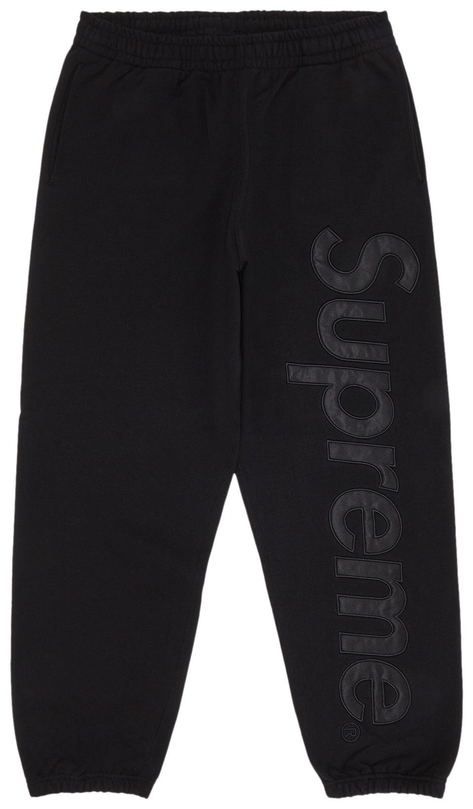 Buy Supreme Satin Appliqué Sweatpant 'Black' - FW23P104 BLACK | GOAT