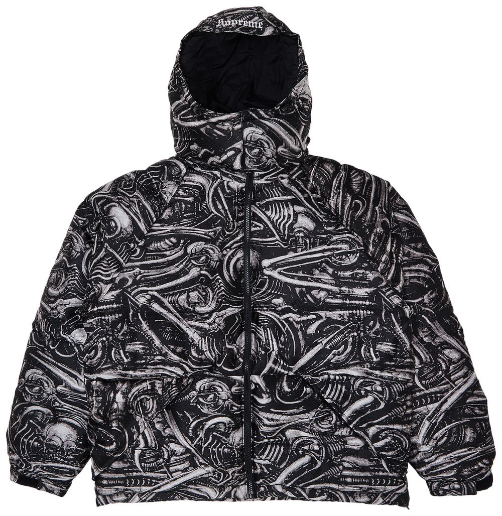 Buy Supreme H.R. Giger Jacquard Down Puffer Jacket 'Black' - FW23J99 ...