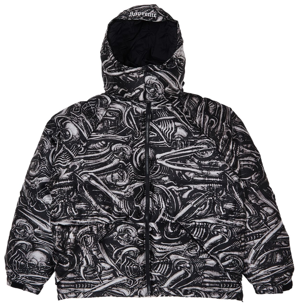 Buy Supreme H.R. Giger Jacquard Down Puffer Jacket 'Black' - FW23J99 ...