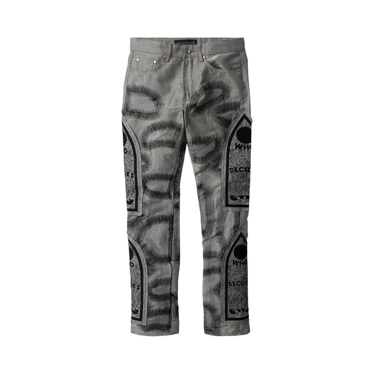 Buy Who Decides War Chrome Fusion Jeans 'Silver' - AW23 DNM 009 SILV | GOAT