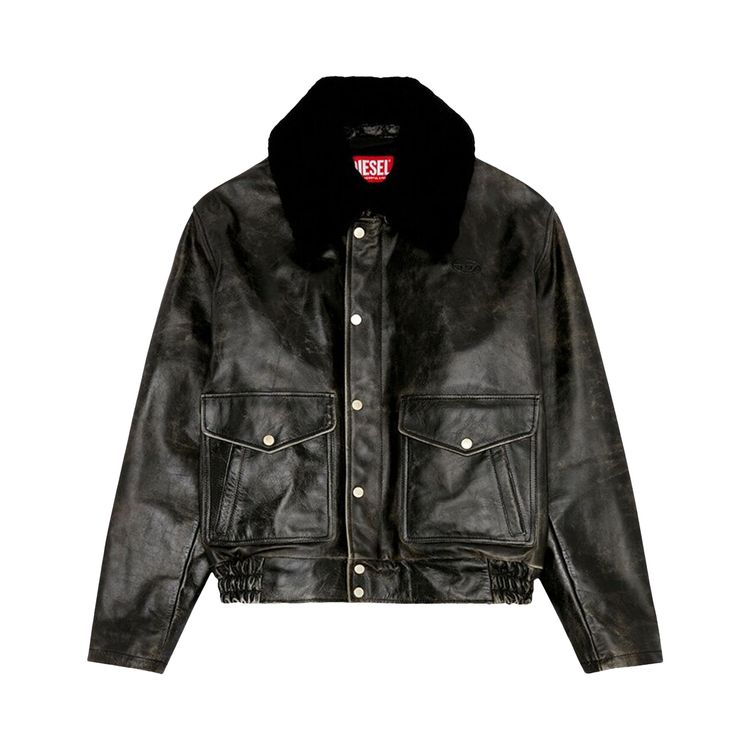 Buy Diesel L-Muds-Fur Jacket 'Deep Black' - A10628 0CFAK 9XX | GOAT