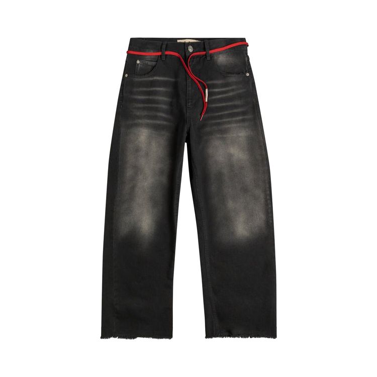 Buy Marni Drawstring Wide Denim Pants 'Black' - PUJU0019A0 USCV87 ODN99 ...