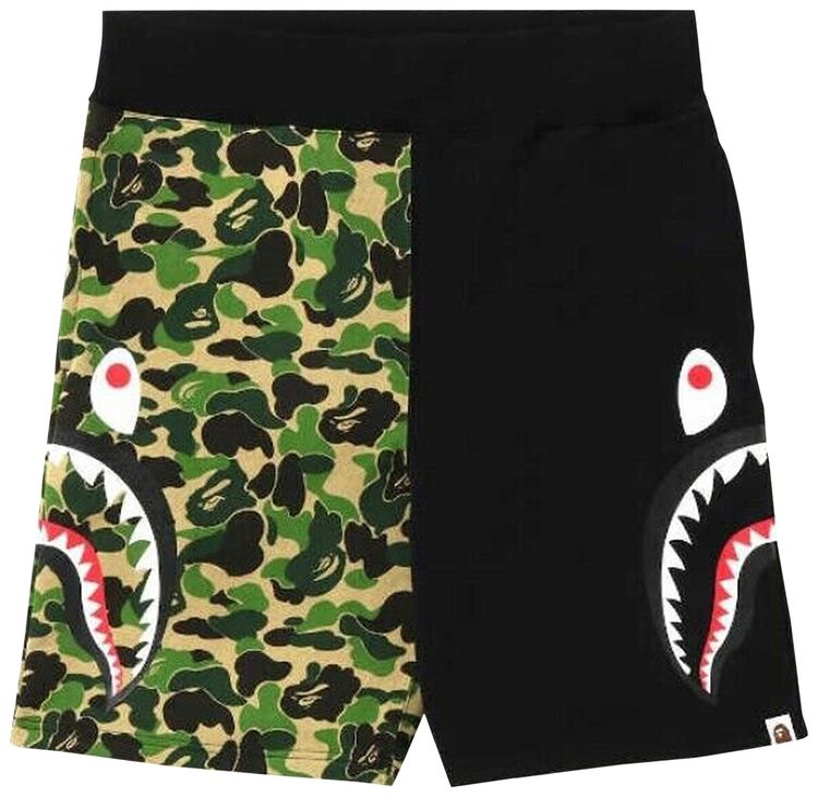 Buy BAPE ABC Camo Side Shark Sweat Shorts 'Green' - 1I30 153 018 GREEN ...