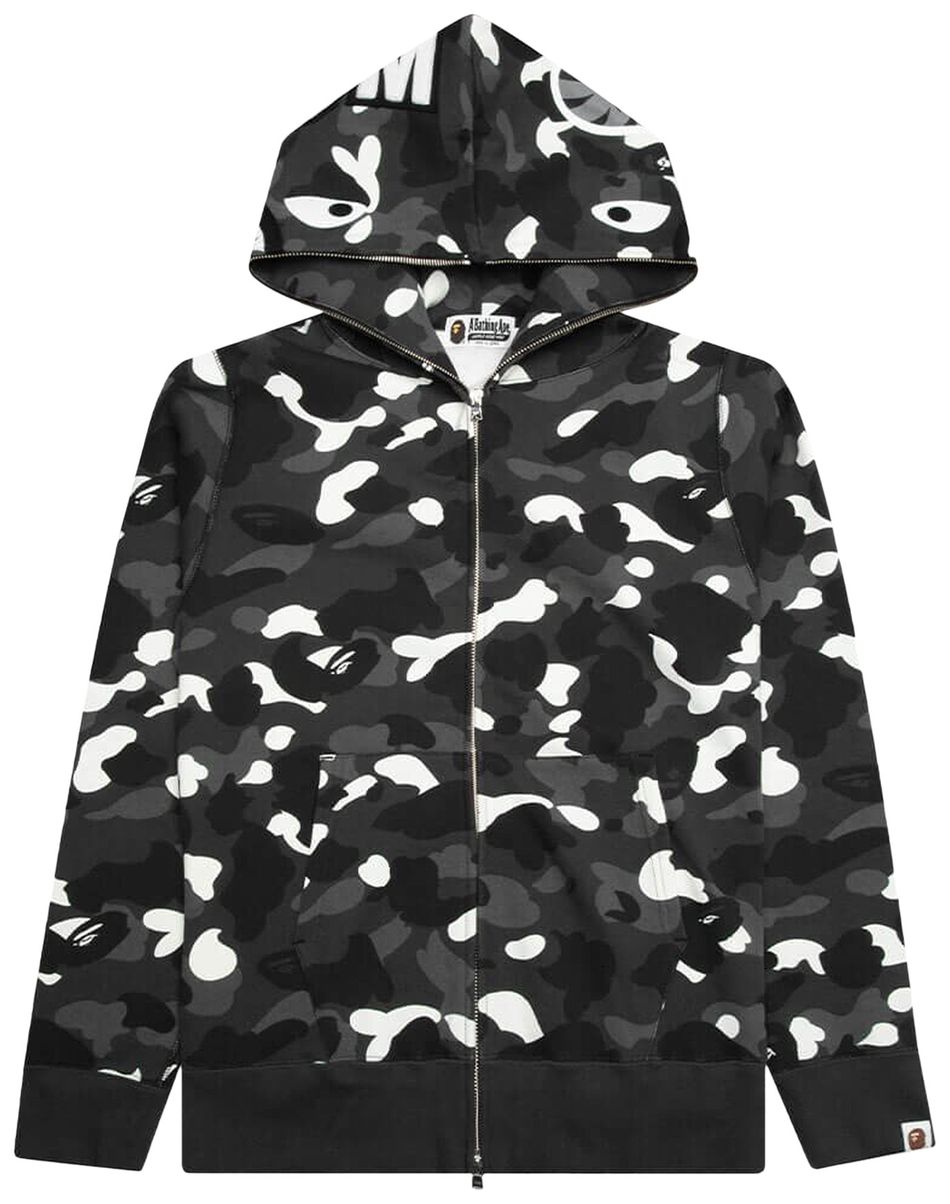 Buy BAPE City Camo Shark Full Zip Hoodie 'Black' - 1J20 115 002 BLACK ...