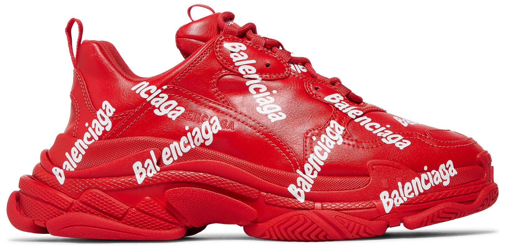 Buy Balenciaga Triple S Sneaker 'Allover Logo - Tomato Red' - 536737 W2FAB 6090 | GOAT