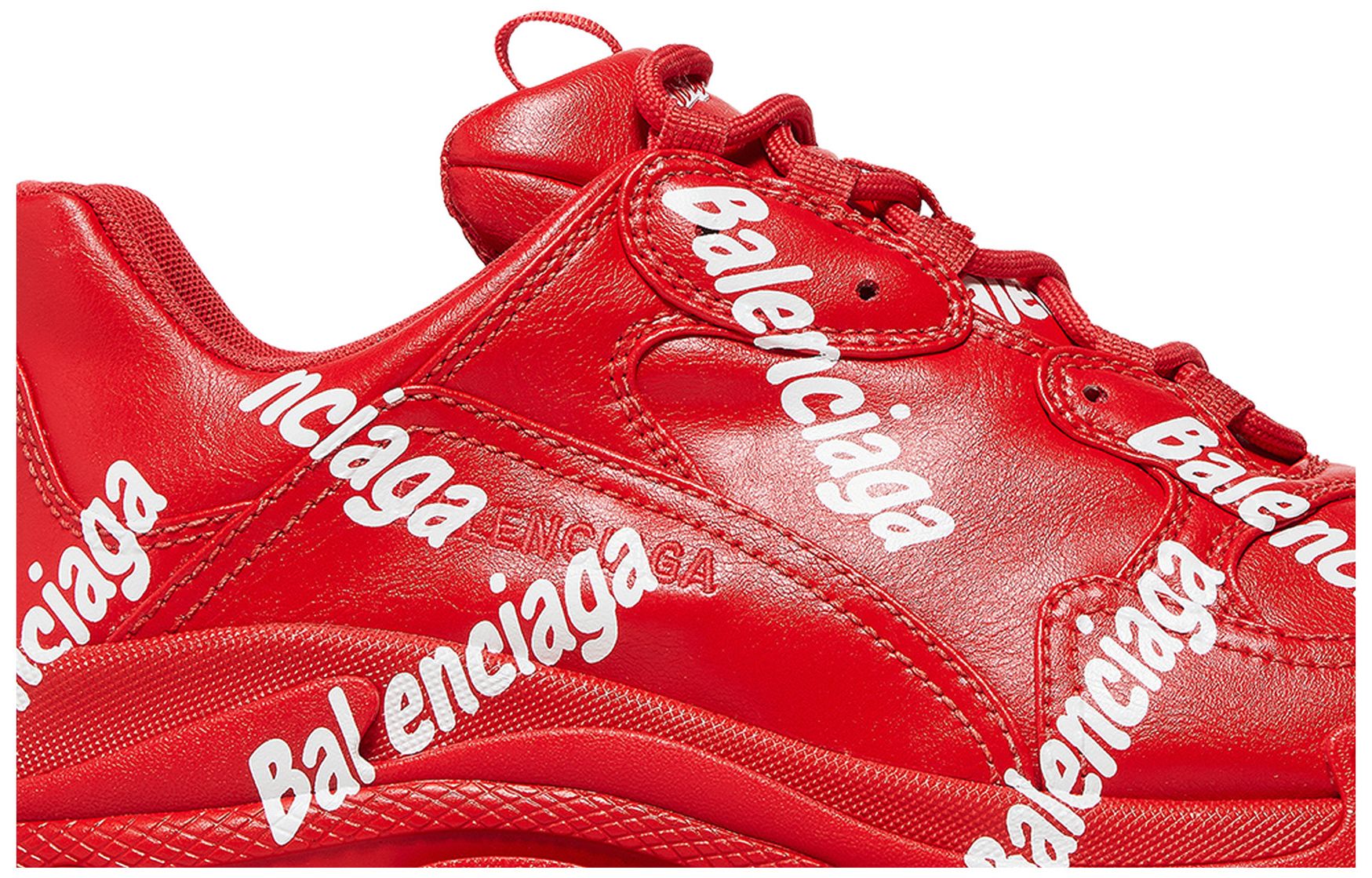 Buy Balenciaga Triple S Sneaker 'Allover Logo - Tomato Red' - 536737 ...