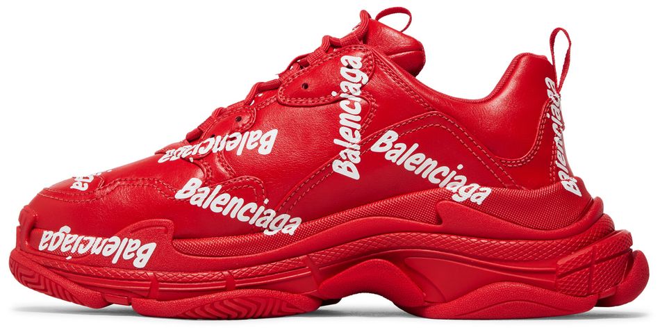 Buy Balenciaga Triple S Sneaker 'Allover Logo - Tomato Red' - 536737 ...