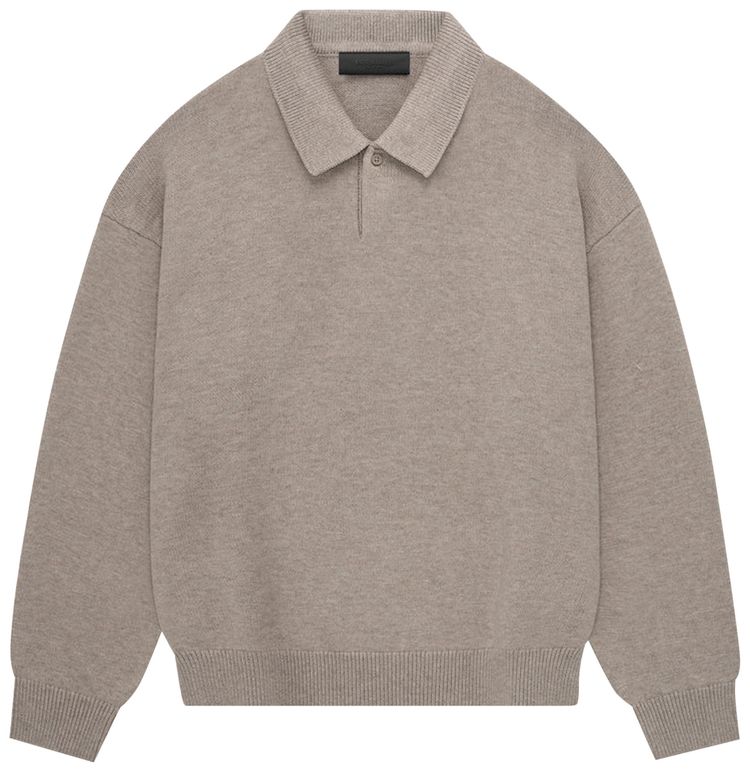 Buy Fear of God Essentials Knit Polo 'Core Heather' - 192BT232184F | GOAT