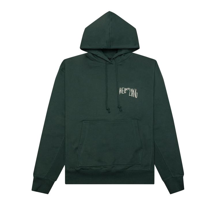 Buy Helmut Lang Scribble Logo Hoodie 'Evergreen' - N06HM529 F5P EVER | GOAT