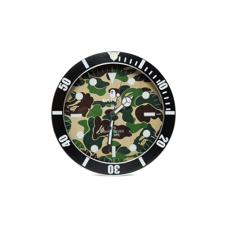 Buy BAPE ABC Camo Bapex Wall Clock 'Green' - 1J80 192 003 GREEN | GOAT