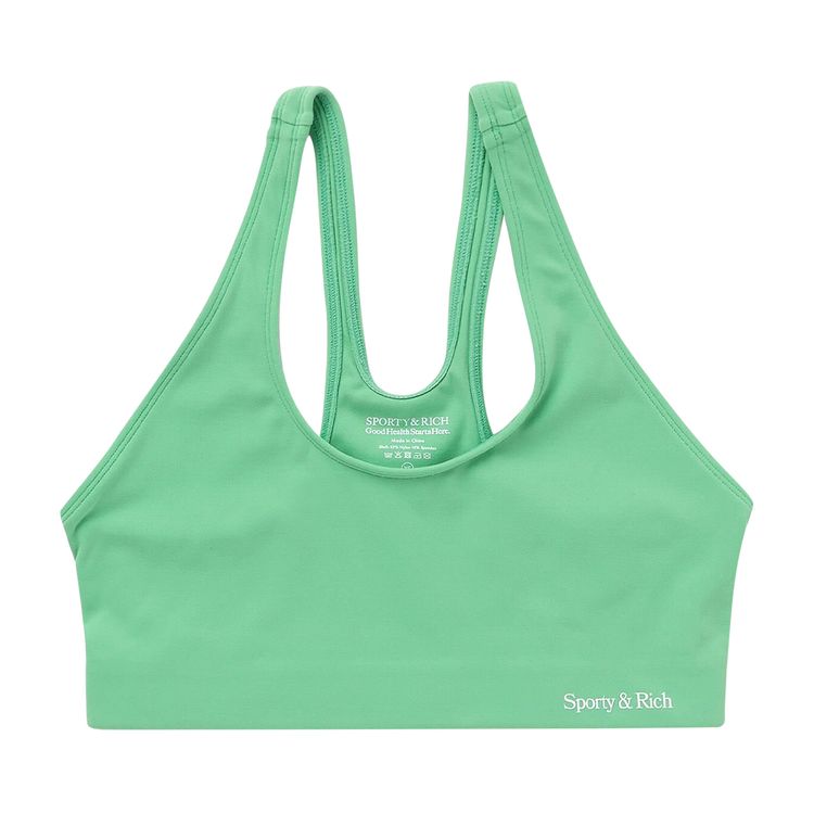 Buy Sporty & Rich Serif Logo Sports Bra 'Kelly Green' - BR931KE KELL ...