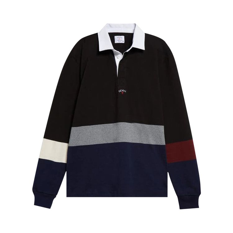 Buy Noah Mixed Rugby 'Black/Navy' - KN147FW23 BLAC | GOAT