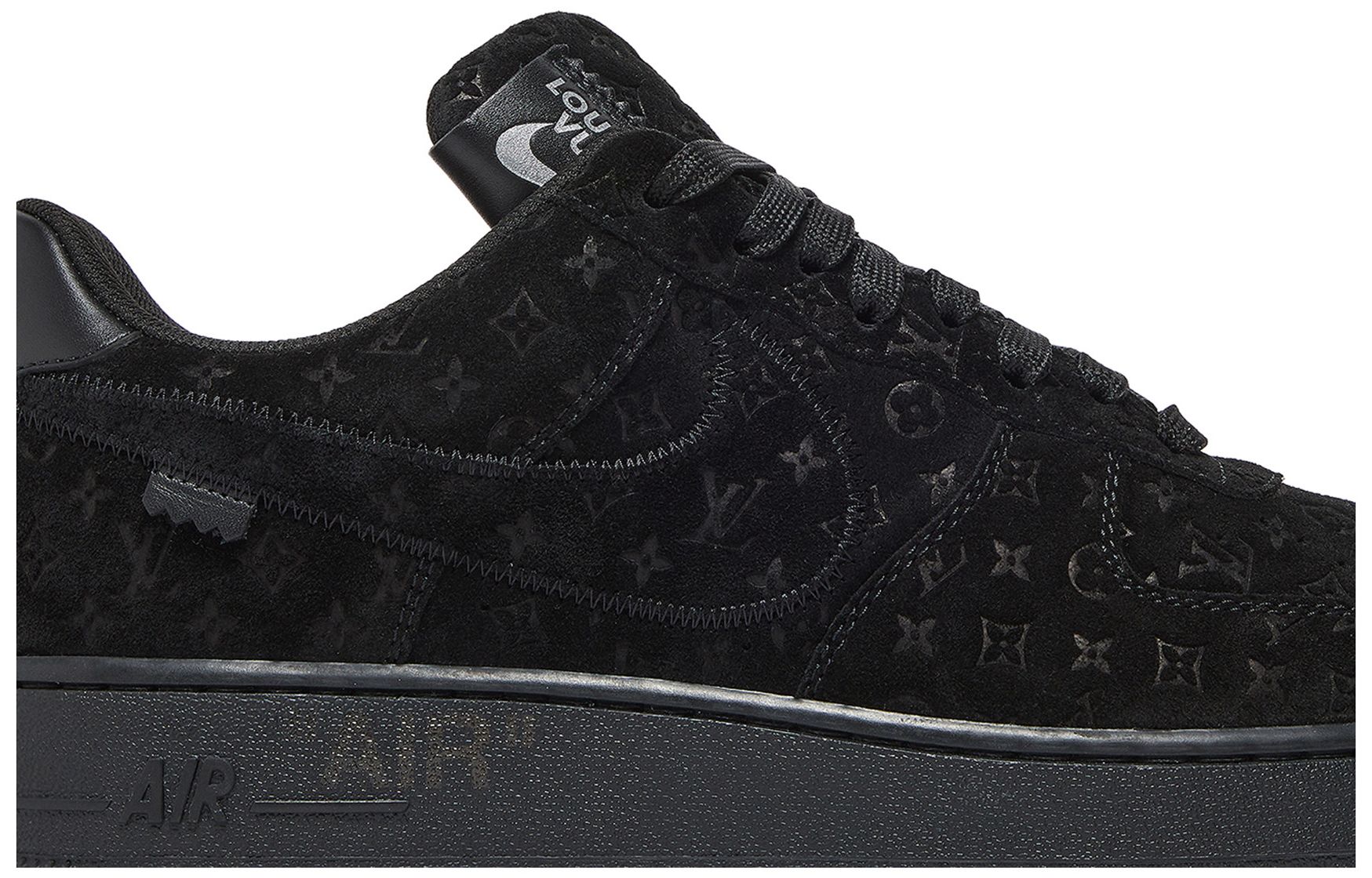 Buy Louis Vuitton x Nike Air Force 1 Low 'Triple Black' - 1A9V BLACK ...