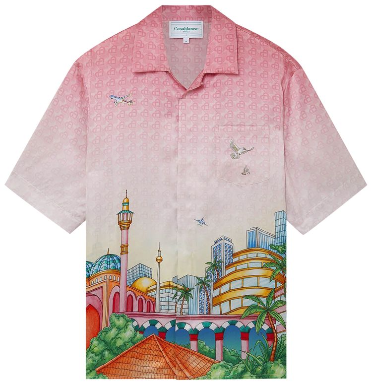 Buy Casablanca Cuban Collar Short-Sleeve Shirt 'Morning City View ...