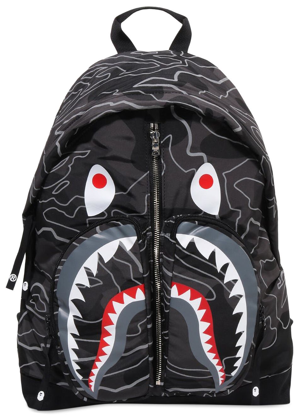 Buy BAPE Layered Line Camo Shark Day Pack 'Black' - 1J80 189 002 BLACK ...