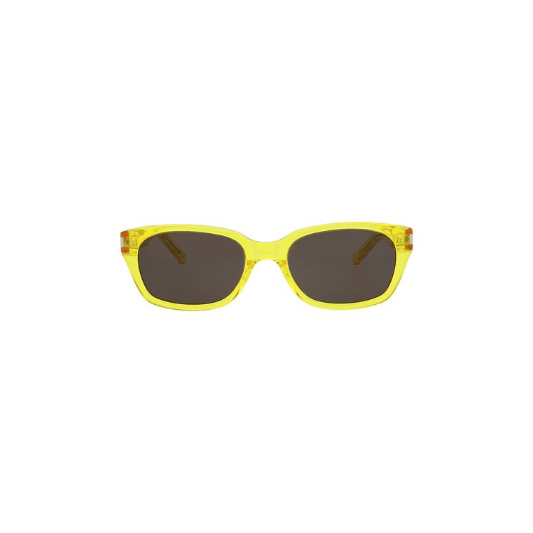 Buy Saint Laurent Oval Frame Sunglasses 'Yellow/Black' - SL 522 008 | GOAT