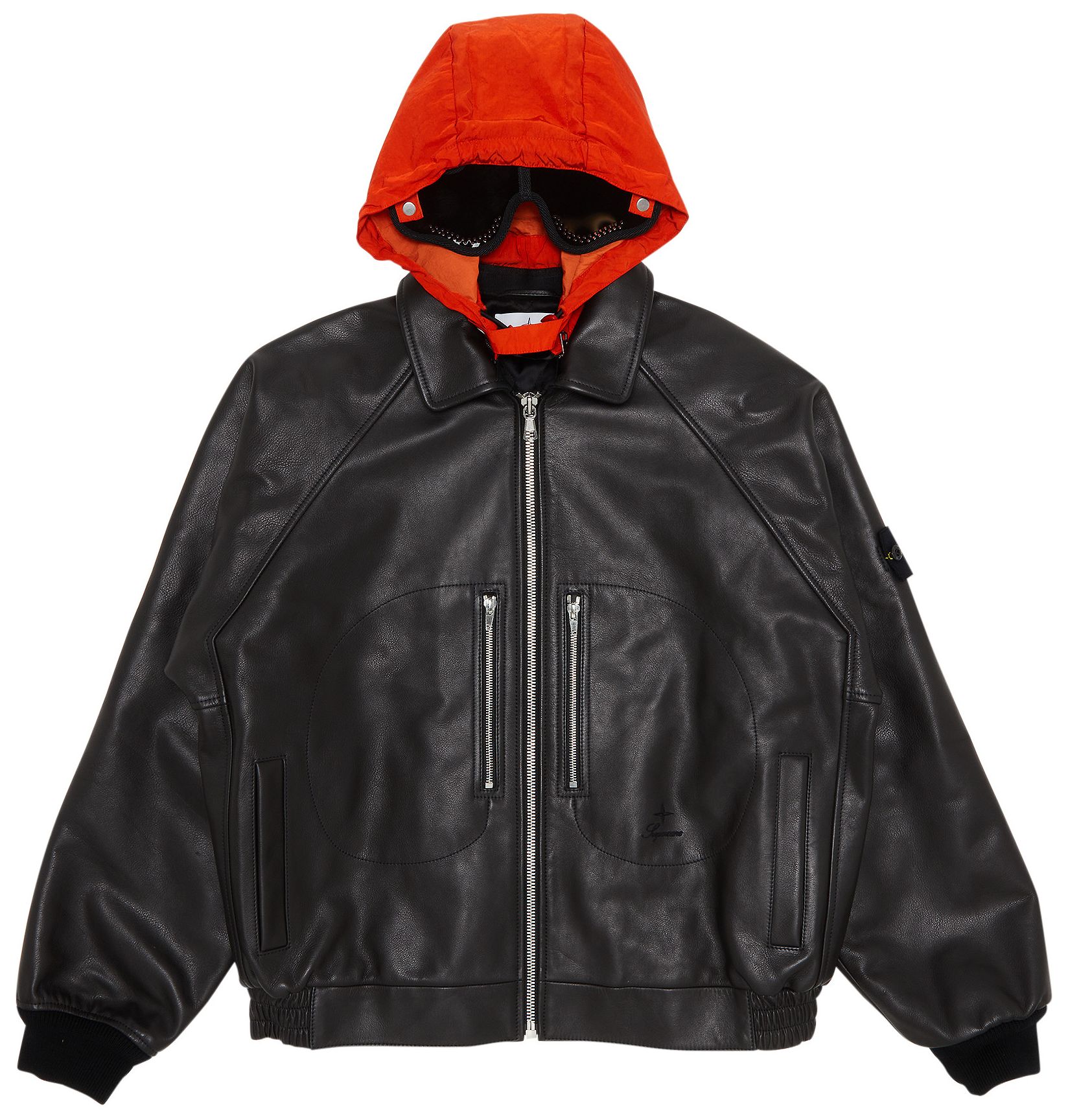 Buy Supreme x Stone Island Leather Bomber Jacket 'Black' - FW23J5 BLACK ...