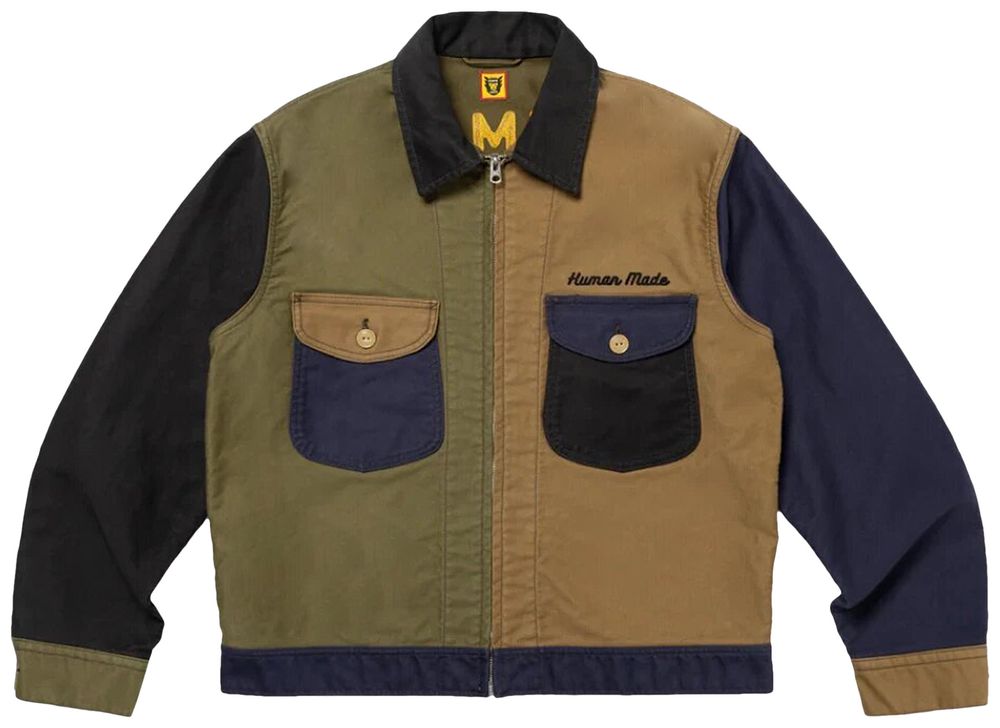 Buy Human Made Zip Up Work Jacket 'Navy' - HM26JK006 NAVY | GOAT