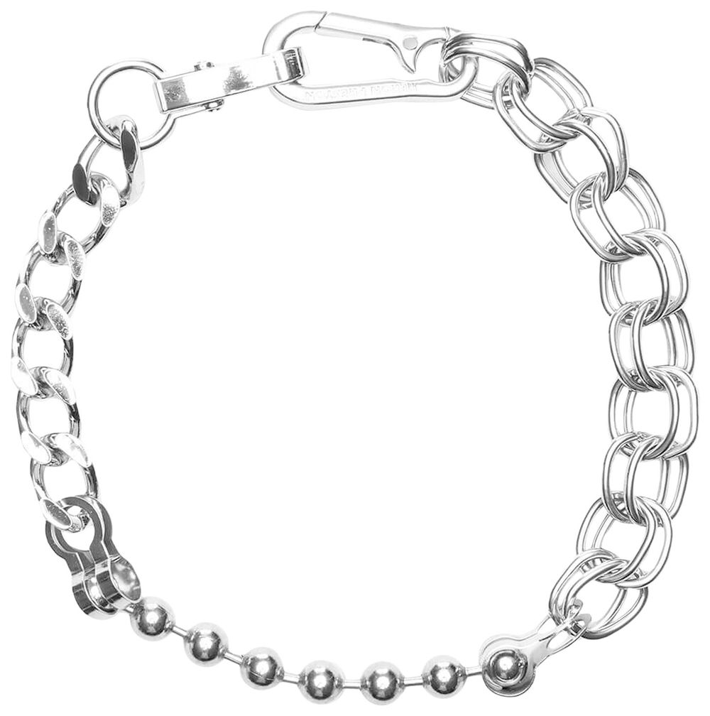 Buy Heron Preston Multi Chain Necklace 'Silver/Orange ...