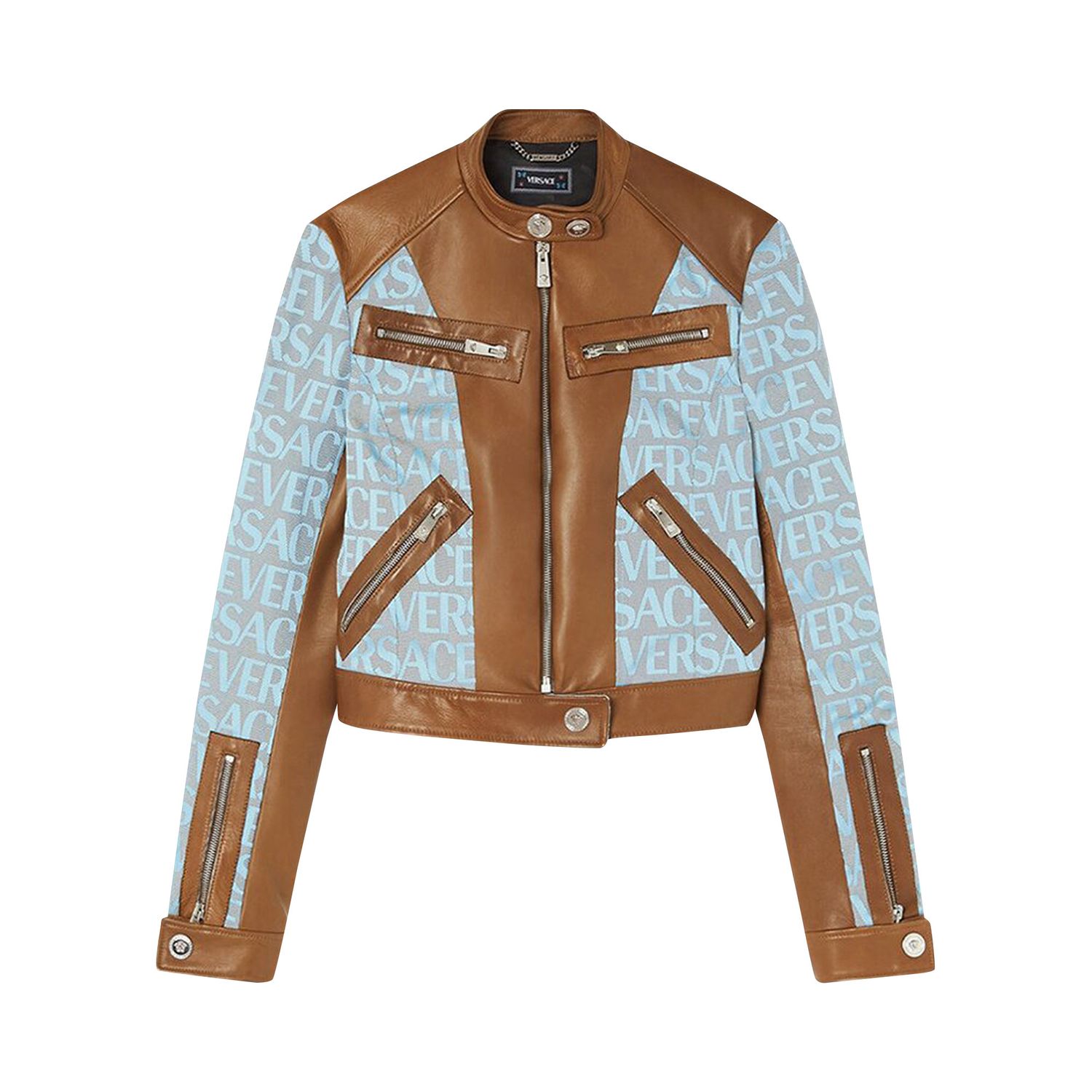 Buy Versace All Over Jacket 'Pale Blue/Beige' - 1011234 1A08206 2UL90 ...