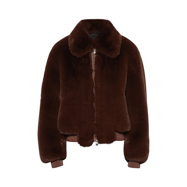 Buy Amiri Cropped Faux Fur Zip Blouson 'Potting Soil' - AW23MOS120 219 ...