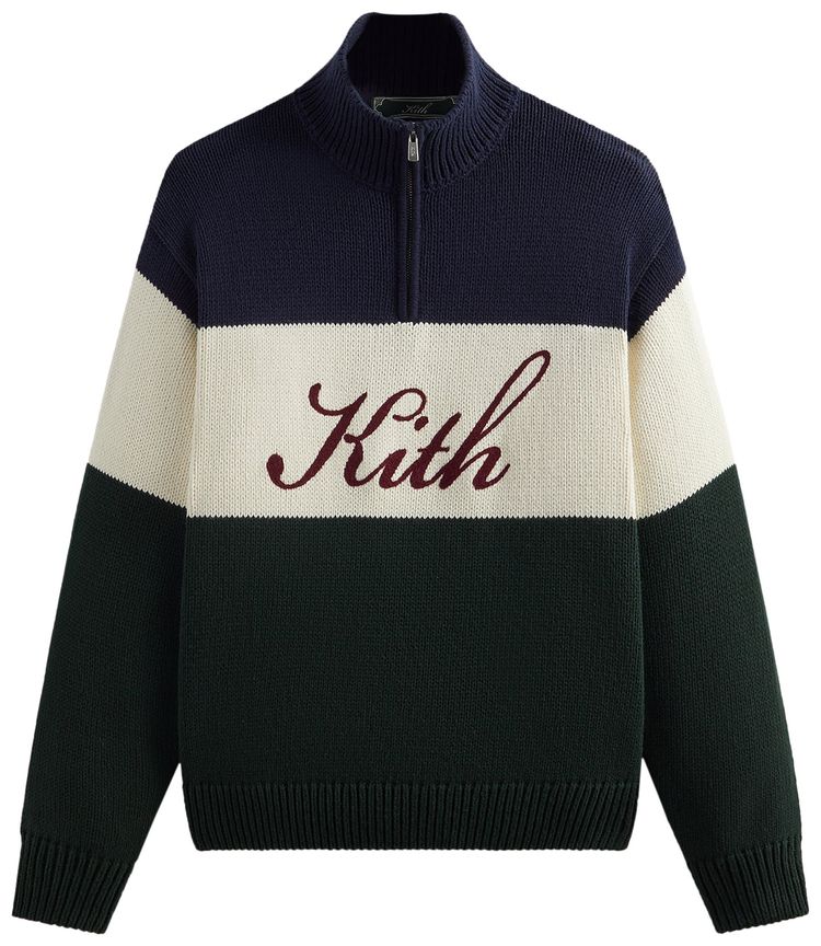 Buy Kith Wyona Quarter Zip Sweater 'Nocturnal' - KHM031664 413 | GOAT UK