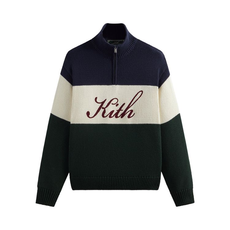 Buy Kith Wyona Quarter Zip Sweater 'Nocturnal' - KHM031664 413 | GOAT