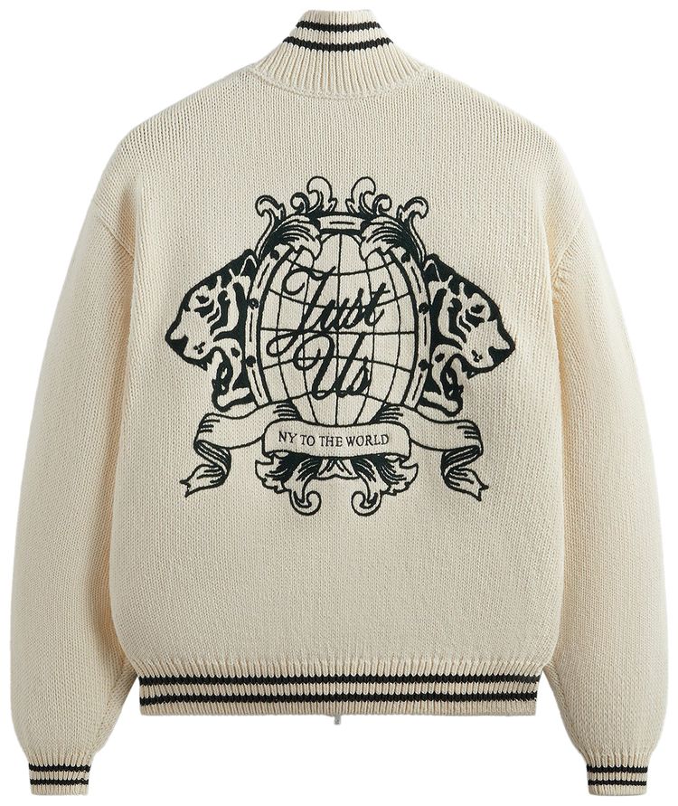Buy Kith Wyona Full Zip Varsity Sweater 'Sandrift' - KHM031537 104 | GOAT