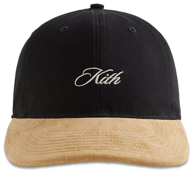 Buy Kith Premier Logo Brushed Aaron Cap 'Black' - KHM050490 001 | GOAT