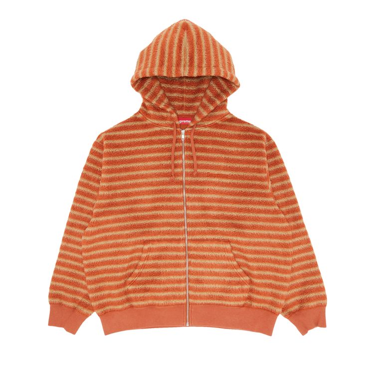 Buy Supreme Brushed Zip Up Hooded Sweatshirt 'Orange' - FW23SW84 ORANGE ...