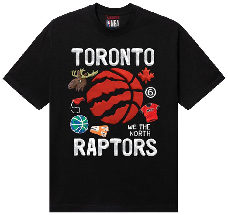 Buy Market x NBA Raptors T-Shirt 'Black' - 399001689 BLAC | GOAT