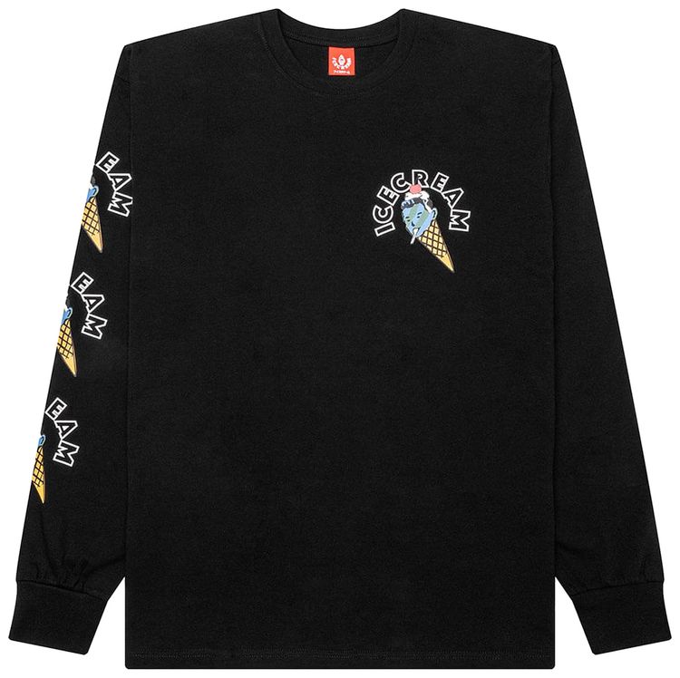 Buy Icecream Cone Man Long-Sleeve Tee 'Black' - 431 7309 BLAC | GOAT
