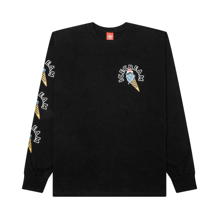 Buy Icecream Cone Man Long-Sleeve Tee 'Black' - 431 7309 BLAC | GOAT UK