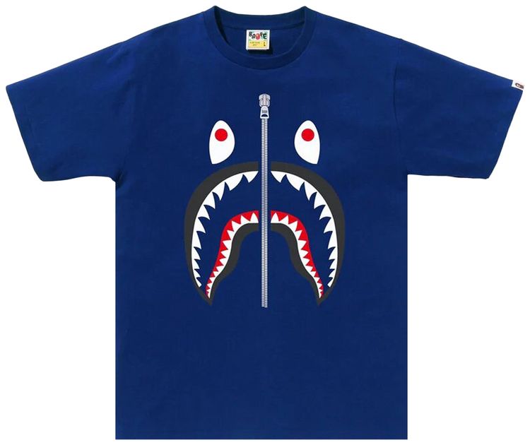 Buy BAPE Shark Tee 'Blue' - 1J80 110 004 BLUE | GOAT