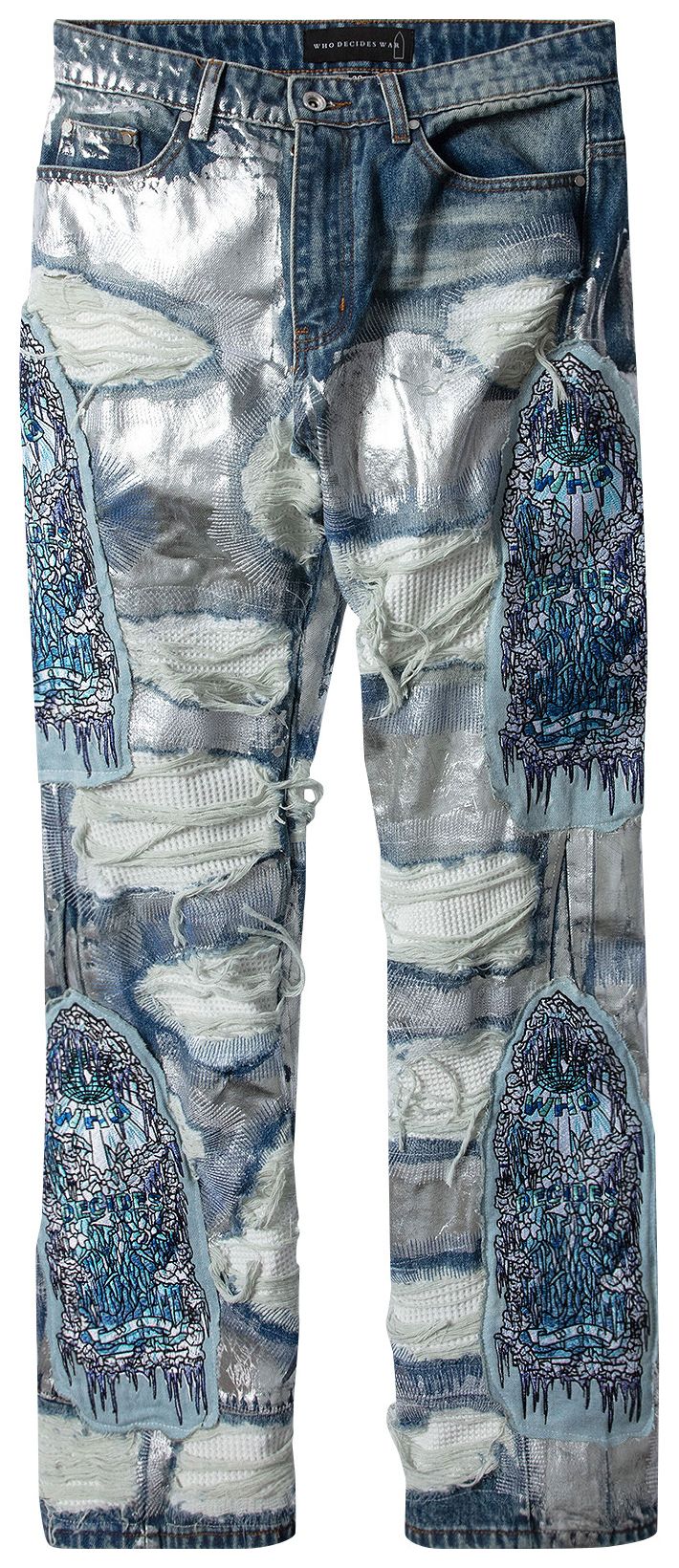 Buy Who Decides War Heavy Metal Denim 'Sky' - AW23 DNM 003 SKY | GOAT