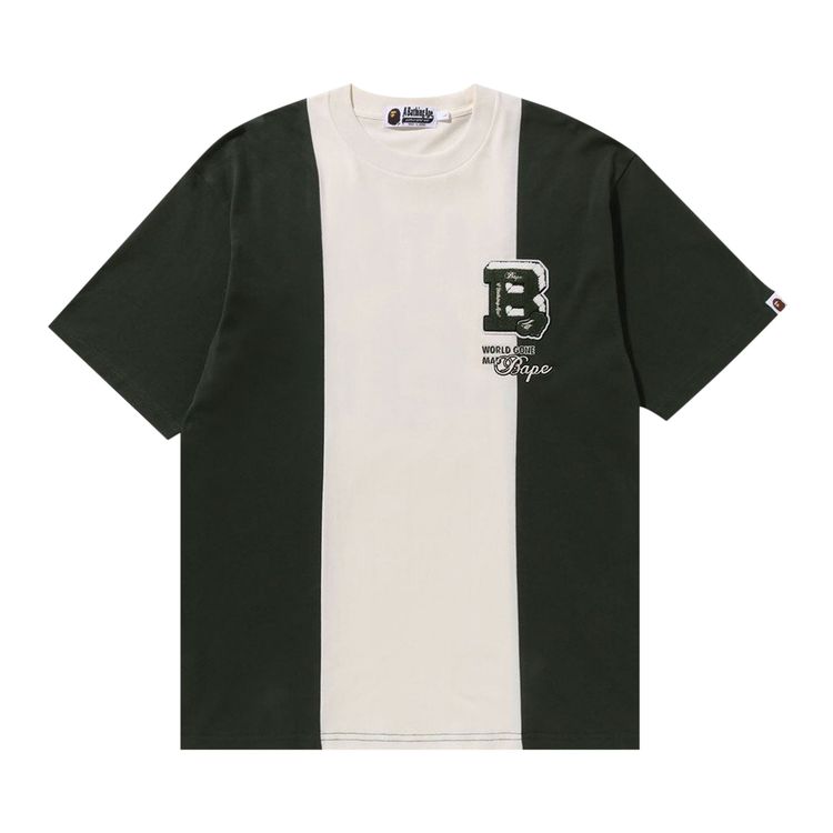Buy BAPE Badges Color Blocking Tee 'Ivory' - 1J80 109 072 IVORY | GOAT