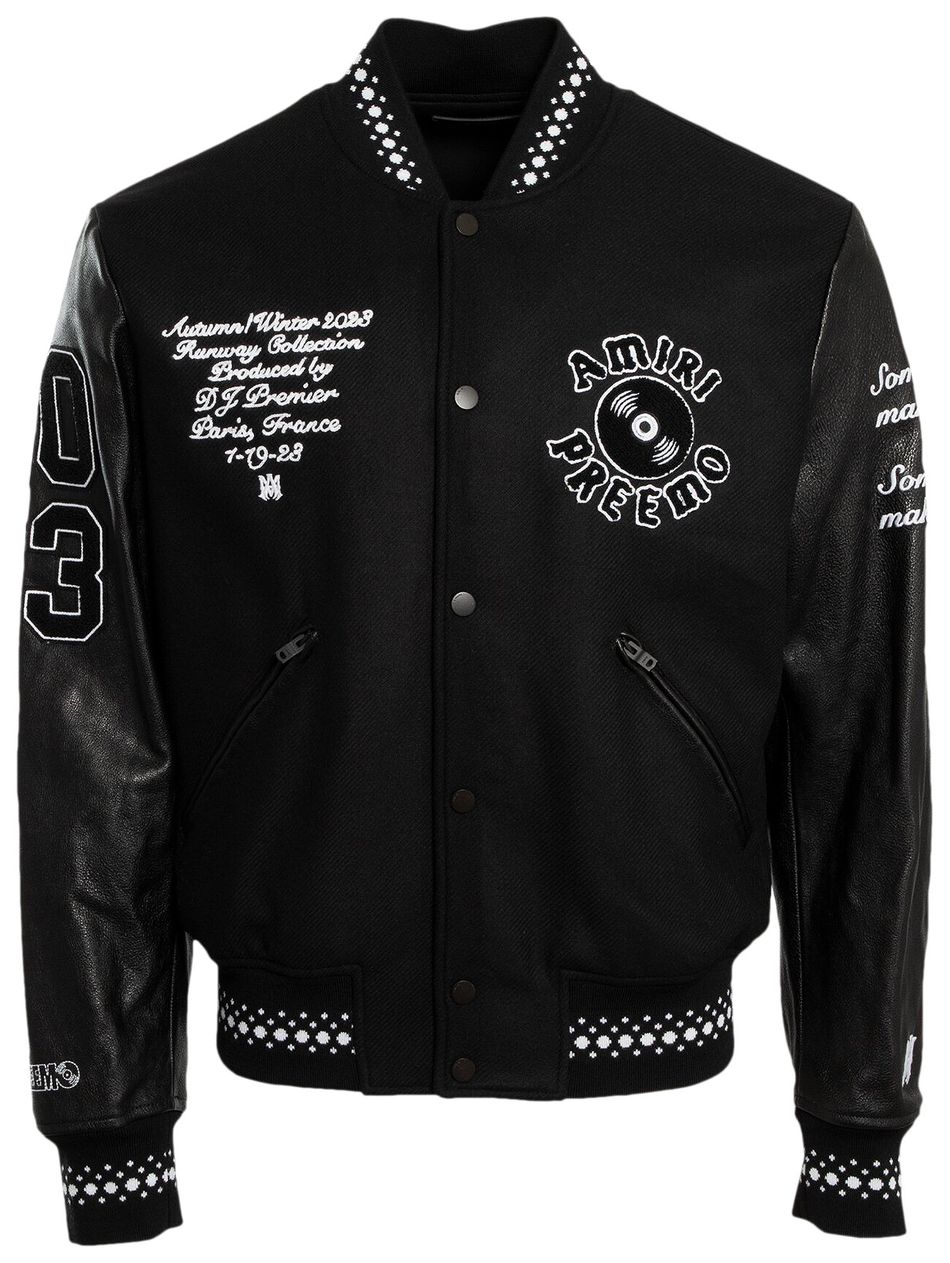 Buy Amiri DJ Preemo Varsity Jacket 'Black' - AW23M0S081 001 BLAC | GOAT