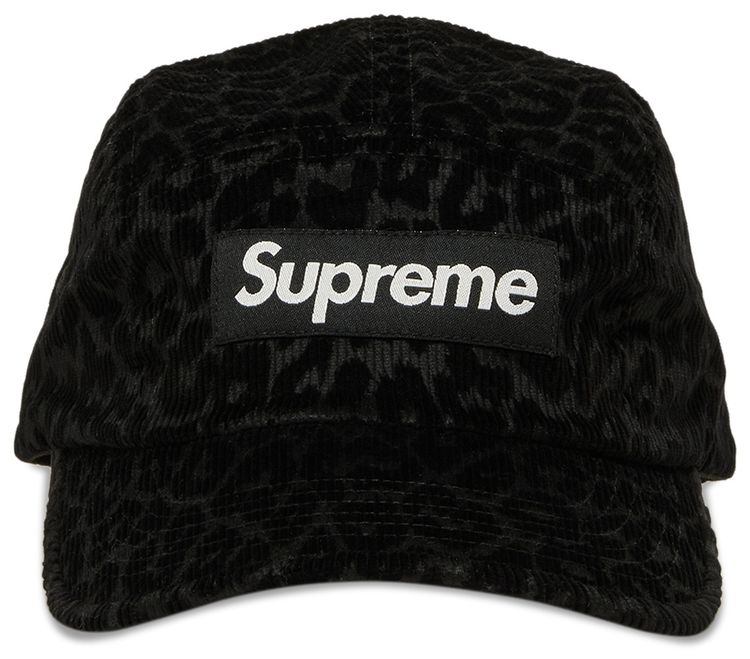Buy Supreme Leopard Corduroy Camp Cap 'Black' - FW23H49 BLACK | GOAT
