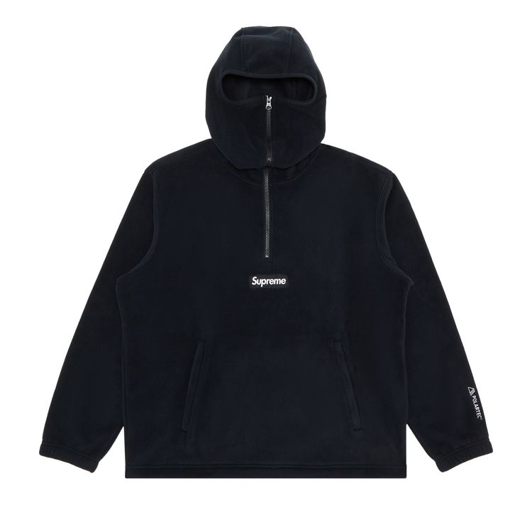 Buy Supreme Polartec Facemask Half Zip Hooded Sweatshirt 'Black ...