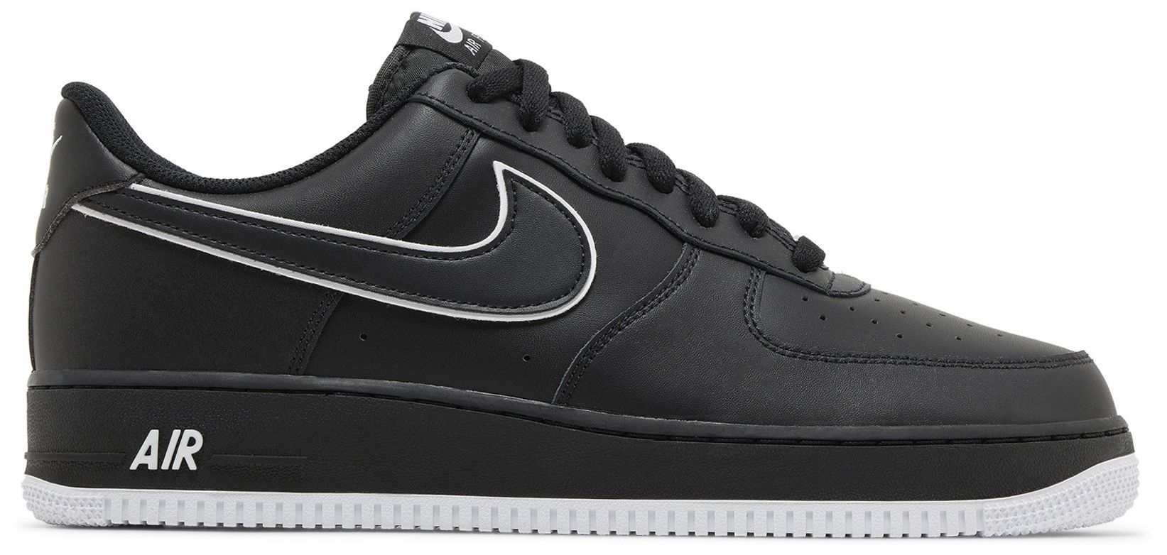 Buy Nike Air Force 1 '07 'Black White Outlined Swoosh' - DV0788 002 | GOAT
