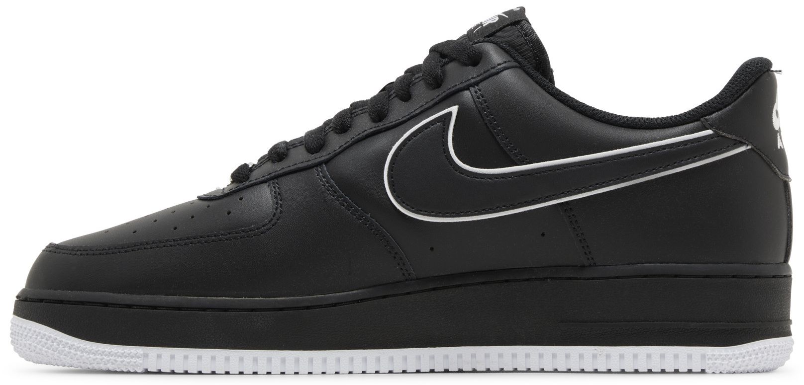 Buy Nike Air Force 1 '07 'Black White Outlined Swoosh' - DV0788 002 | GOAT