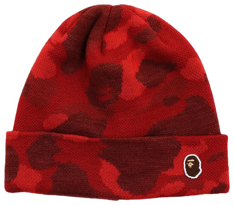 Buy BAPE Color Camo Knit Cap 'Red' - 1H70 180 008 RED | GOAT
