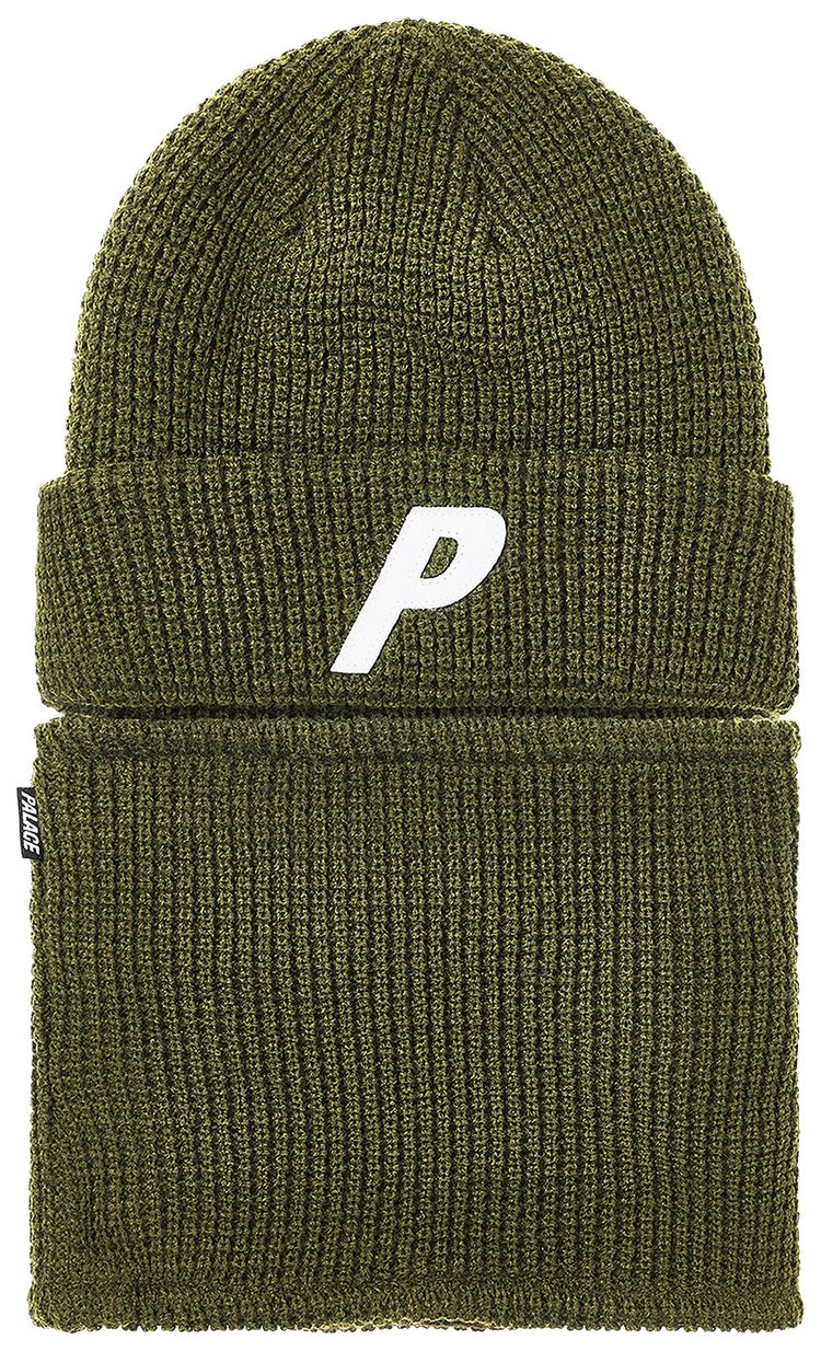 Buy Palace Zip Off Facewarmer P Beanie 'The Deep Green' - P25BN066 | GOAT